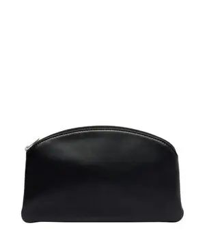 THE ROW Leather Coin Purse - Black
