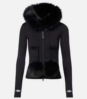 Balenciaga Zip-up Hoodie - Black