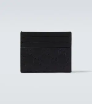 Gucci Gg Emblem Leather Card Holder - Black