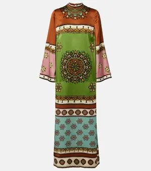 ALEMAIS Alémais Contina Printed Silk Maxi Dress - Multicoloured
