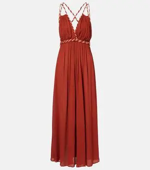 Poupette St Barth Colette Maxi Dress Orange