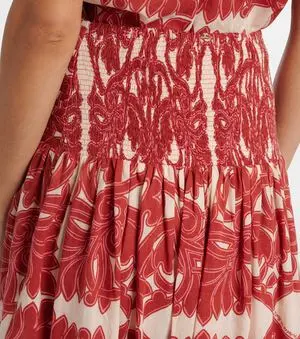 Poupette St Barth Carla Printed Cotton Maxi Skirt