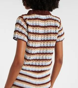 Anna Kosturova Striped Polo Shirt