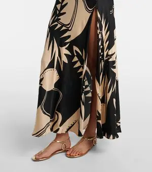 Poupette St Barth Stella Printed Maxi Dress - Black