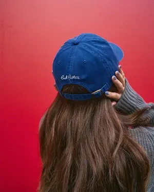LOST PATTERN Baseball Cap With Embroidered Logo - Royal Blue