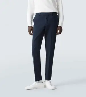 Thom Sweeney Cotton Twill Slim Pants