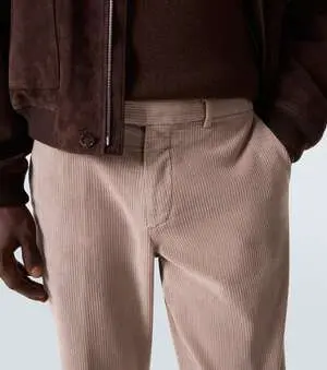 Thom Sweeney Cotton-blend Corduroy Slim Pants