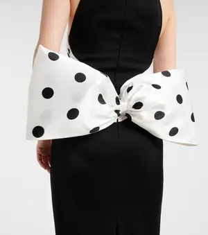David Koma Polka-dot Halterneck Gown