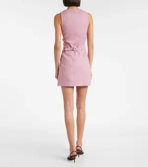 Faithfull The Brand Jaques Linen Mini Dress - Pink