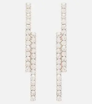 JENNIFER BEHR Gwen Crystal Drop Earrings - Silver