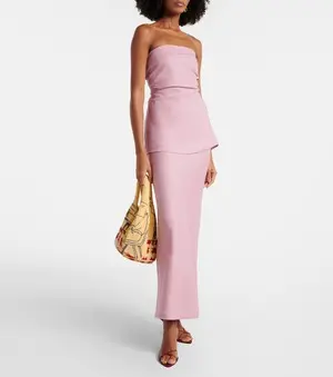 Faithfull The Brand Caen Strapless Linen Top - Pink
