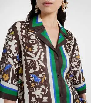 ALEMAIS Maroc Printed Ramie Shirt - Multicoloured