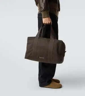 THE ROW Sisal Canvas Duffle Bag - Brown