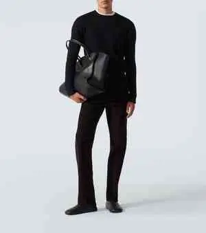 THE ROW Hudson Leather Mules - Black
