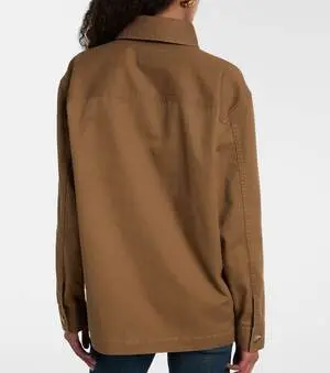 Saint Laurent Cassandre Cotton And Linen Overshirt