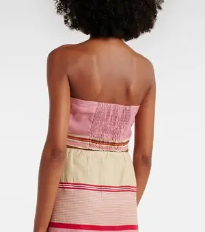 Faithfull The Brand Ebbe Striped Linen Top - Multicoloured