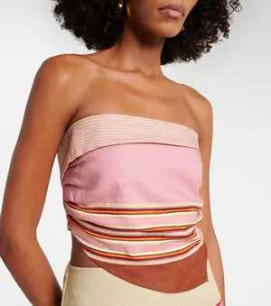 Faithfull The Brand Ebbe Striped Linen Top - Multicoloured