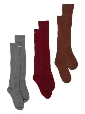 SHUSHU/TONG Logo-embroidered Socks - Red