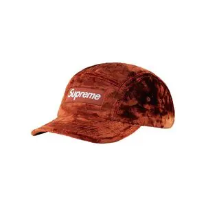 Supreme Crushed Velvet Camp Cap - Orange
