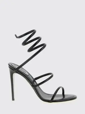 Rene Caovilla Spiral Heeled Sandal - Black