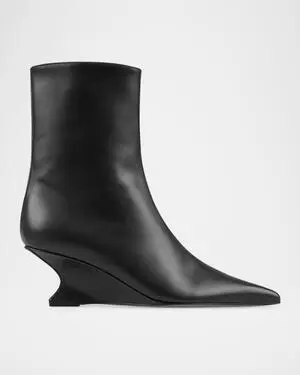 Paris Texas Nina Leather Ankle Boots - Black