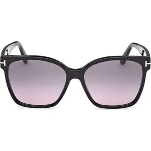 TOM FORD Iris Butterfly Sunglasses - Shiny Black/gradient Smoke