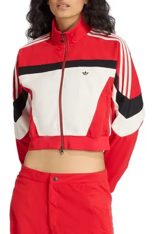 Adidas Fleece Crop Track Jacket