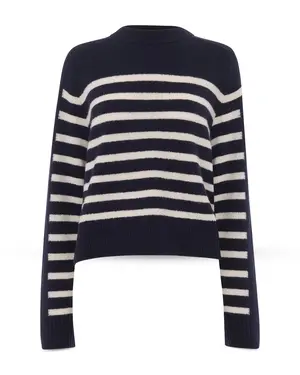 Whistles Wool Blend Round Neck Sweater