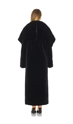 Norma Kamali Oversized Shawl Collar Maxi Coat - Black