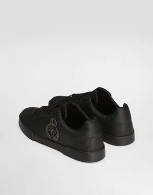 Dolce & Gabbana Portofino Light Strobel Calfskin Sneakers - Black