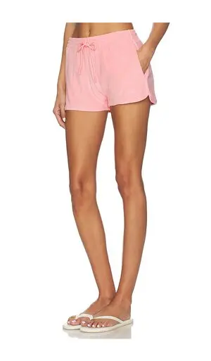 Hunza G Towelling Embroidered Shorts - Pink