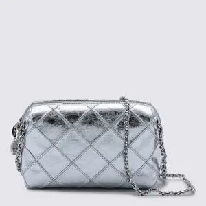 Tory Burch Leather Crossbody Bag - Silver