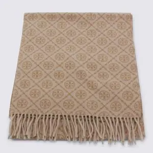 Tory Burch Wool Scarf - Beige