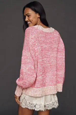 Maeve Crew-neck Sweater - Pink Pattern