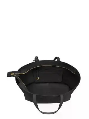 MAISON DE SABRE Zipped Leather Soft Tote - Black