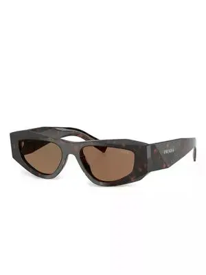 Prada Symbole Rectangular Sunglasses - Brown