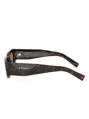 Prada Symbole Rectangular Sunglasses - Brown