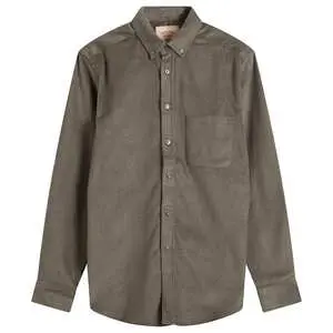 Portuguese Flannel Lobo Button Down Corduroy Shirt - Grey