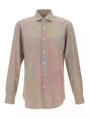 BARBA NAPOLI Checked Long-sleeves Shirt