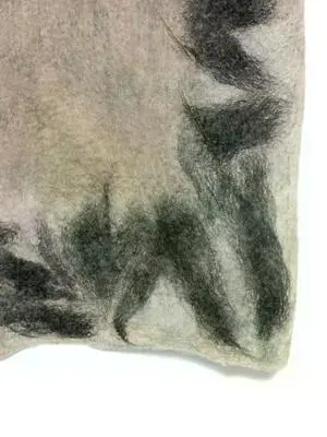 SILVANA Jagged-edge Scarf - Grey