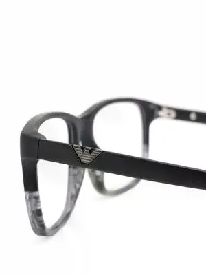 Emporio Armani Matte Rectangle-frame Eyeglasses