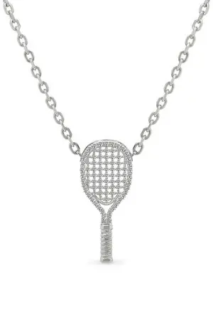 PASCAL Tennis Necklace - Silver/white Diamond