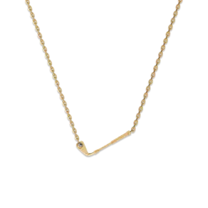 PASCAL PASCAL Golf Club Pendant Necklace Gold/white Diamond