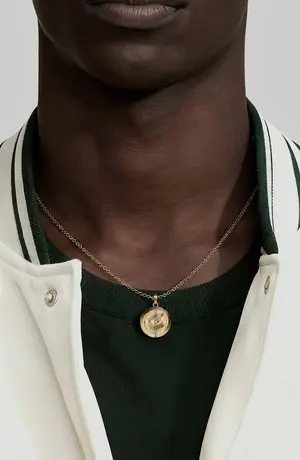 PASCAL Linear Diamond Basketball Pendant Necklace - Gold/white Diamond