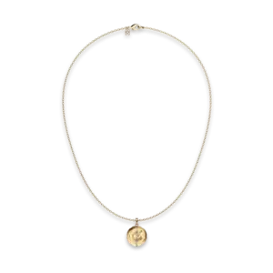 PASCAL Linear Diamond Basketball Pendant Necklace - Gold/white Diamond