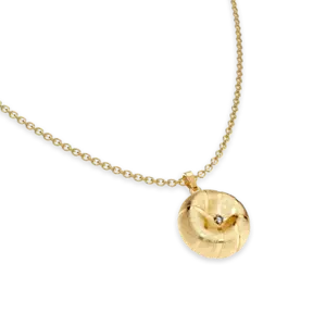 PASCAL Diamond Leaking Ball Pendant Necklace - Gold/white Diamond