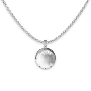 PASCAL Basketball Leaking Ball Diamond Pavé Necklace - Silver/black Diamond