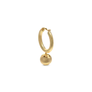PASCAL Tennis Ball Hoop Earring - Gold/white Diamond