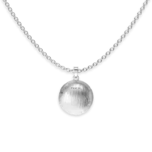 PASCAL Crooked Ball Diamond Necklace - Silver/black Diamond