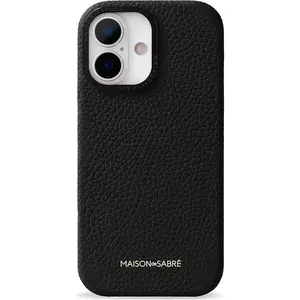 MAISON DE SABRE Leather Phone Case - Black Caviar